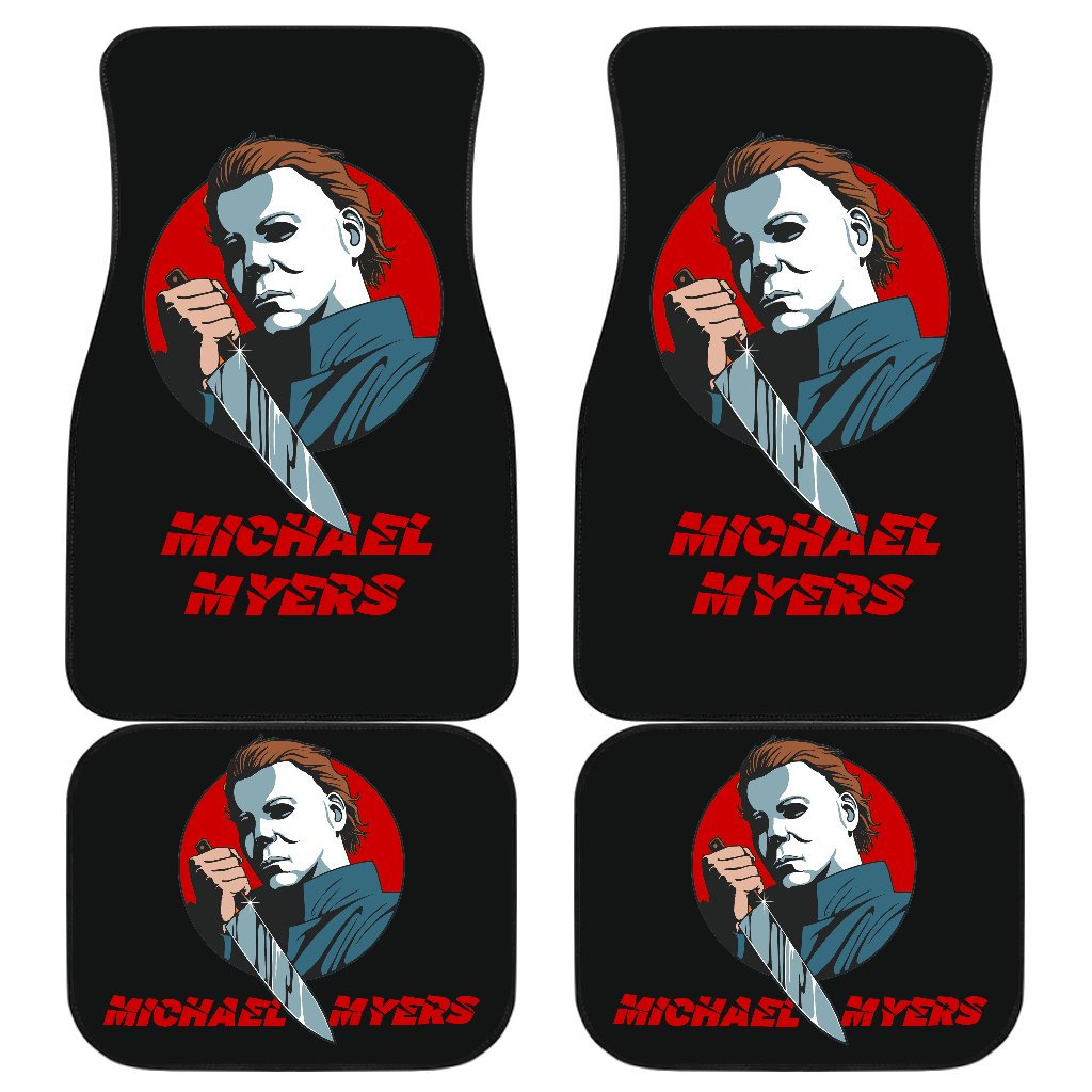 Horror Movie Car Floor Mats | Michael Myers With Sharp Knife Black Car ...