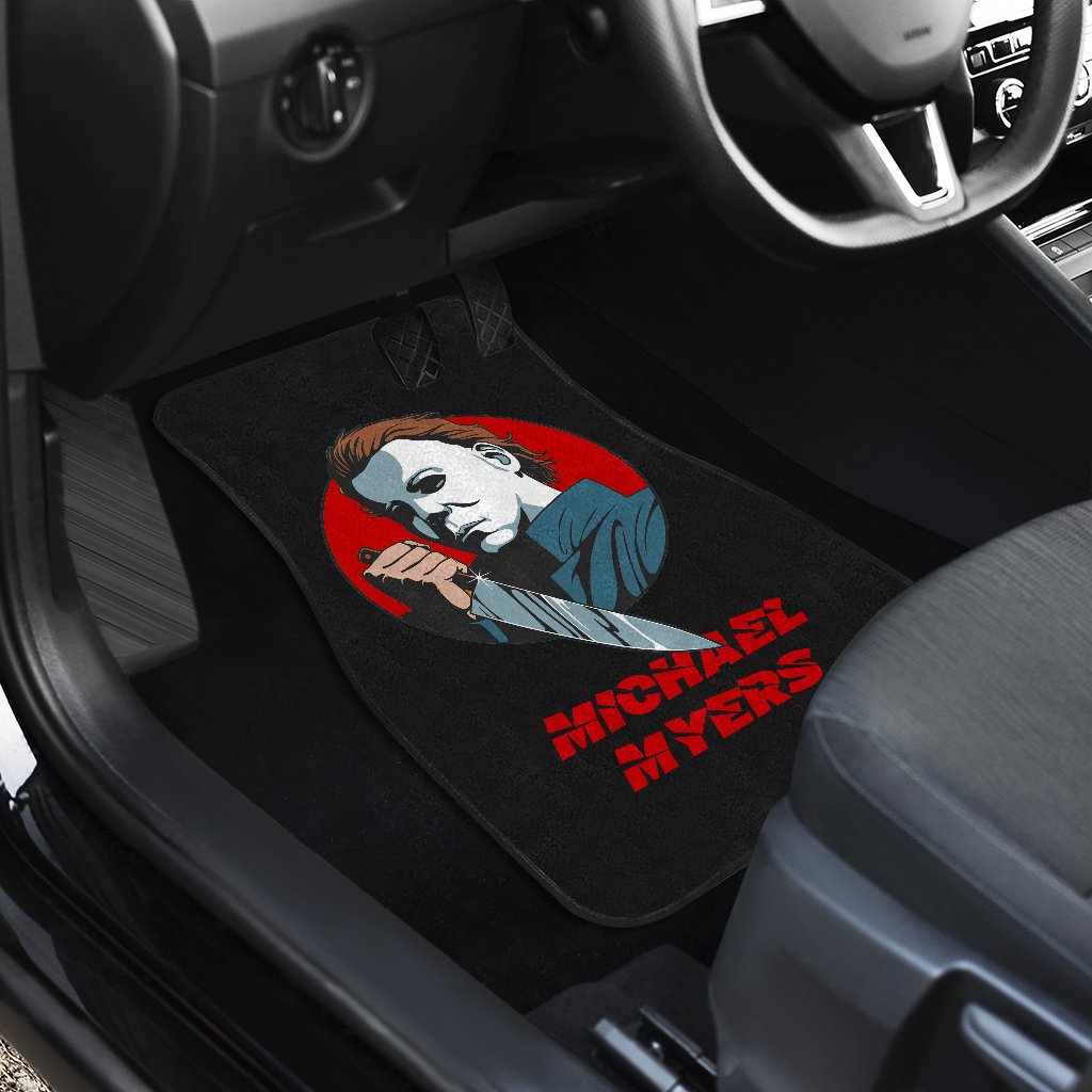 Horror Movie Car Floor Mats | Michael Myers With Sharp Knife Black Car ...