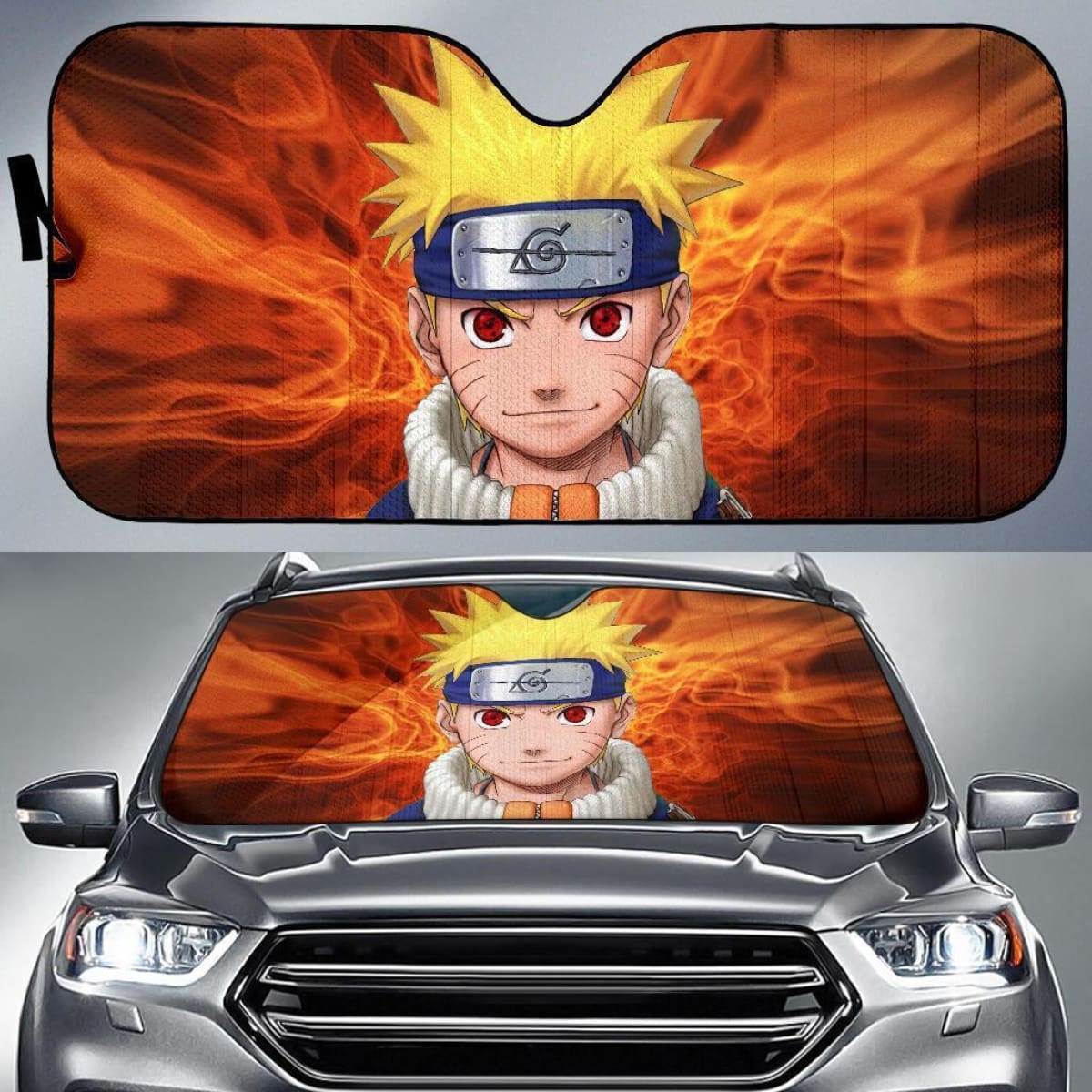 Funny Naruto Eyes Sharingan Anime Auto Sun Shade Nh06 Universal Fit ...